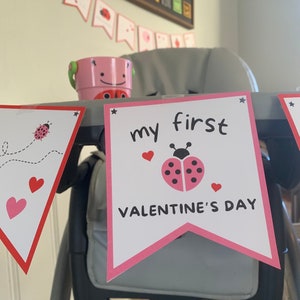 Ladybug First Valentine's Banner INSTANT DOWNLOAD - Etsy
