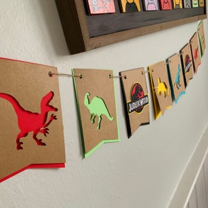 Jurassic Park Themed Dinosaur Banner, DINO Party Decorations - Etsy