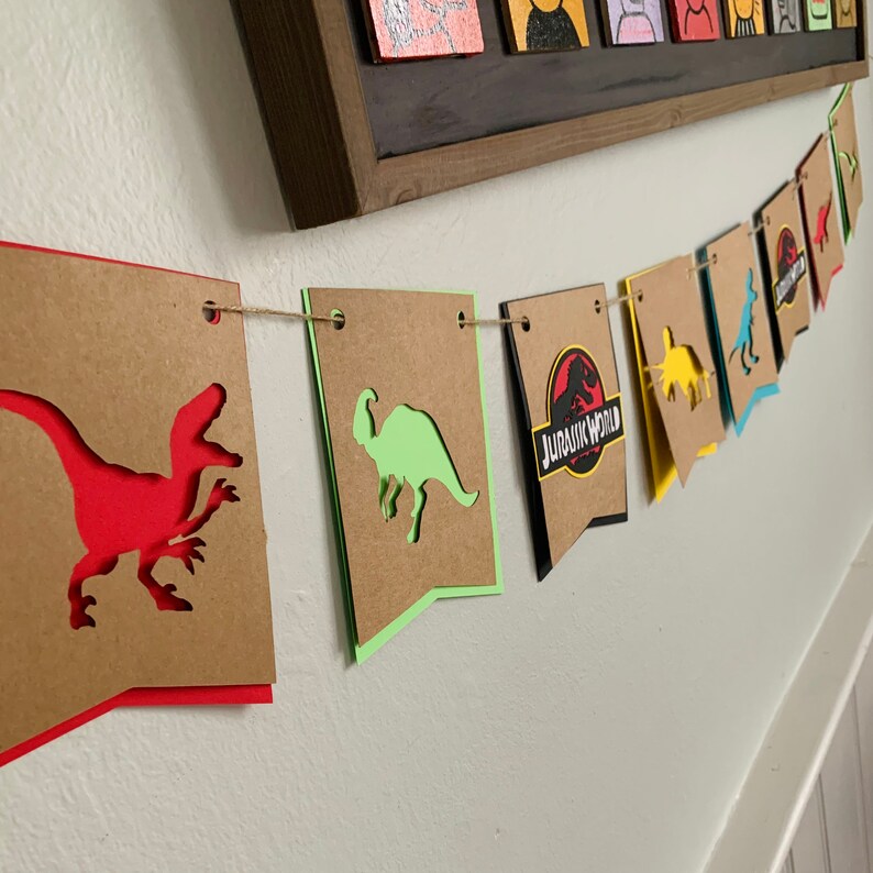 Jurassic Park Themed Dinosaur Banner DINO Party Decorations | Etsy