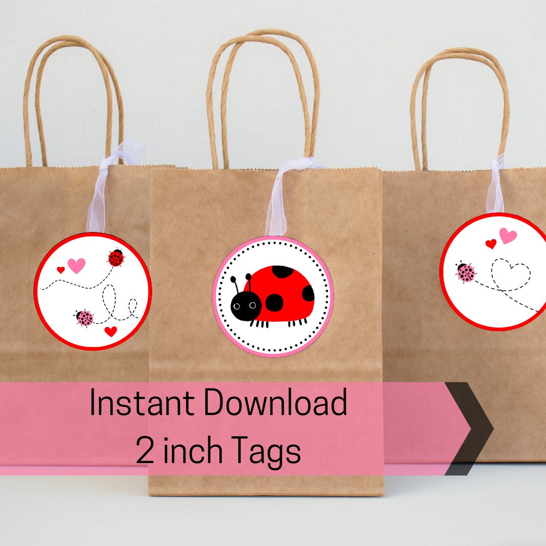 Love Bug Ladybug Favor Tags INSTANT DOWNLOAD - Etsy