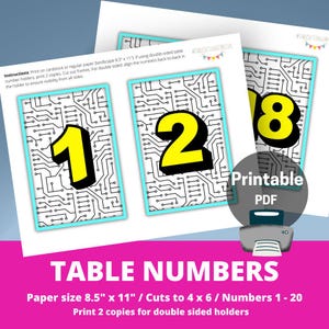 Futuristic Technology-themed Table Numbers 1-20 - Instant Download - Etsy