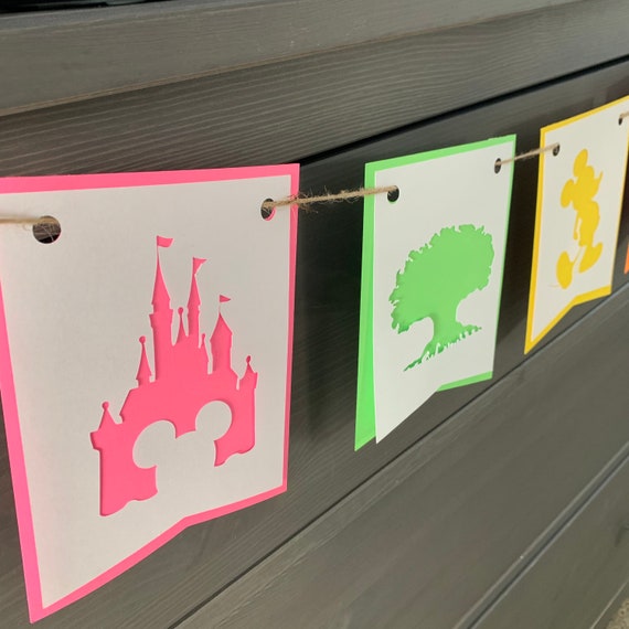 Disney World Banner WDW Paper Decorations | Etsy