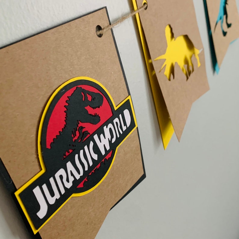 Jurassic Park Themed Dinosaur Banner DINO Party Decorations - Etsy