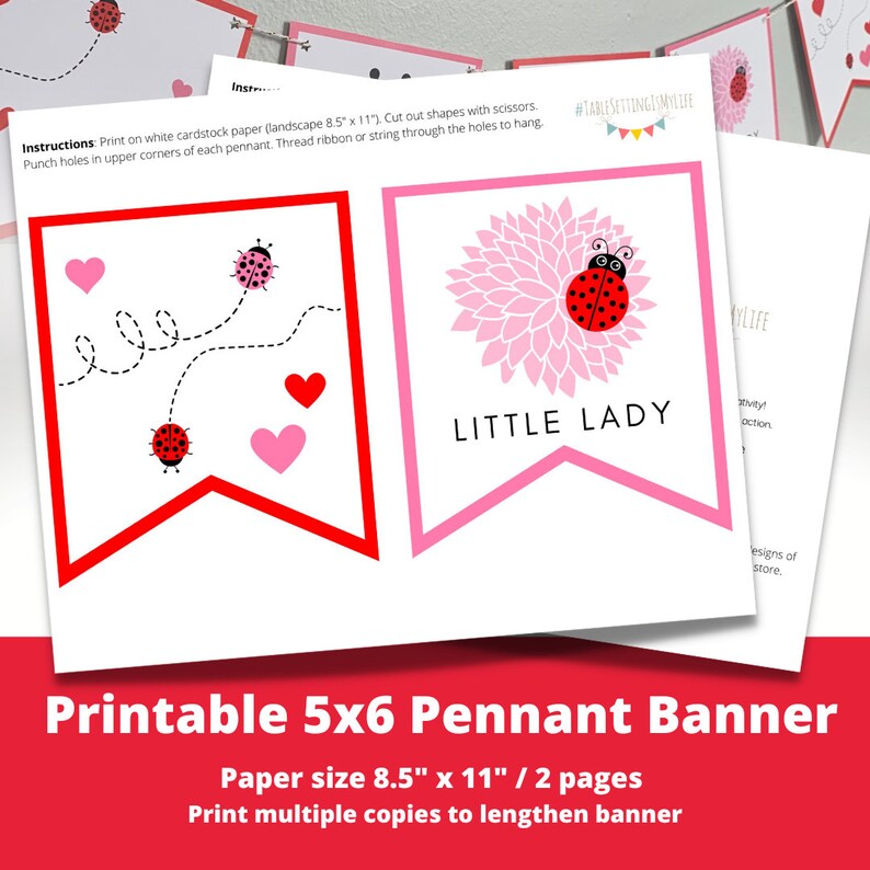 Little Lady Ladybug Banner INSTANT DOWNLOAD - Etsy
