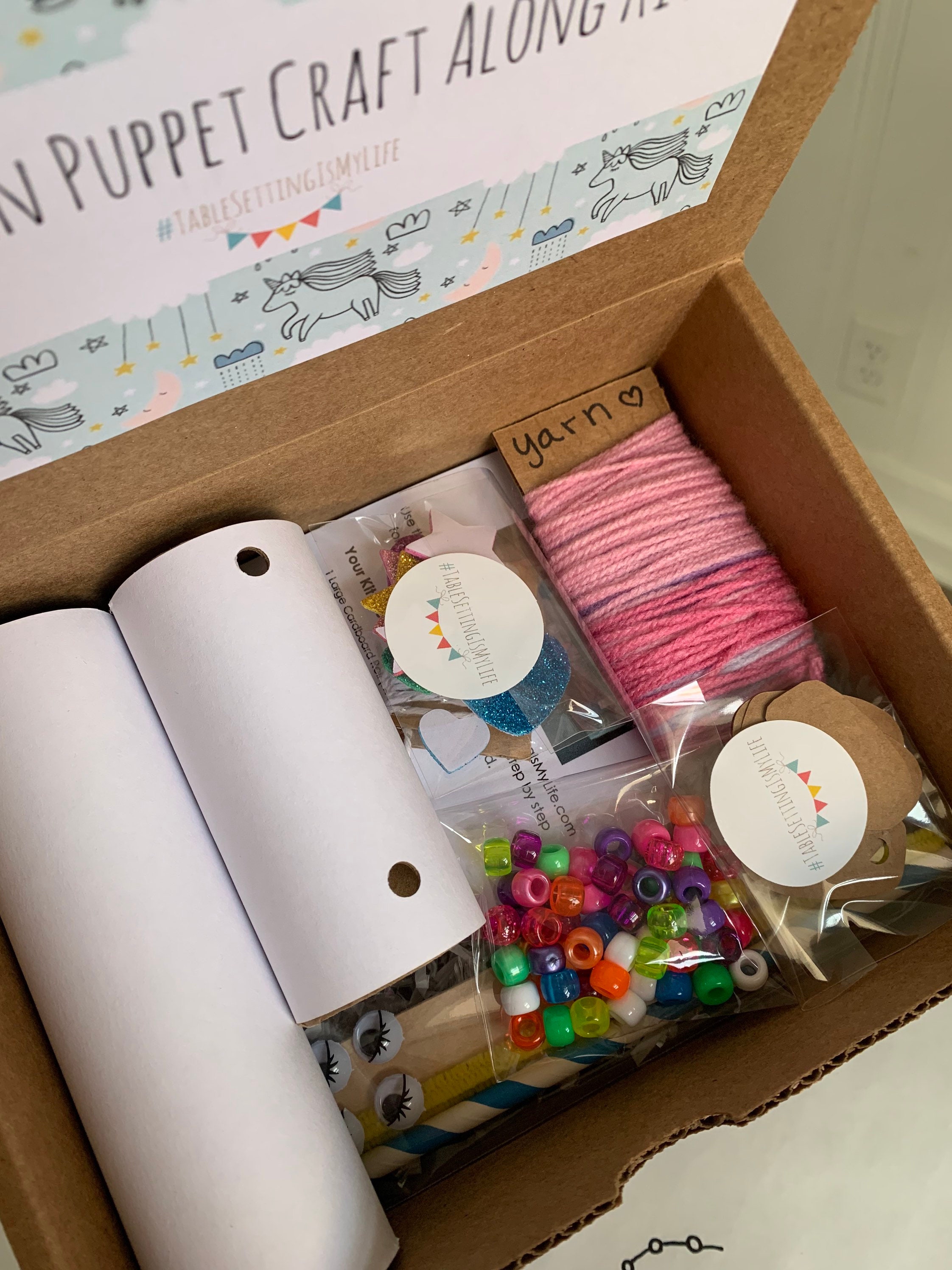 Unicorn Marionette Puppet Craft Along Kit | Etsy