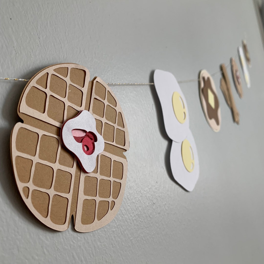 Pancake and Waffles Party Decoration, Paper Garland - Etsy