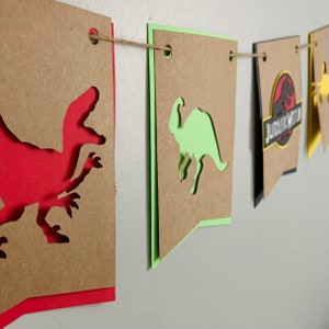 Jurassic Park Themed Dinosaur Banner, DINO Party Decorations - Etsy