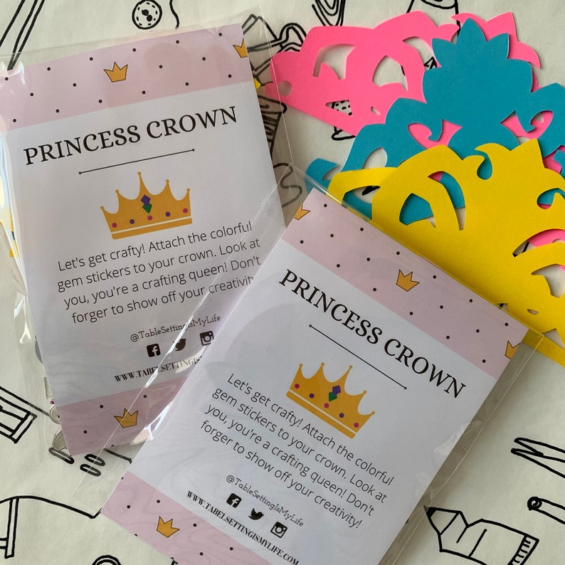 Princess Crown Craft Kit, Party Favor - Etsy