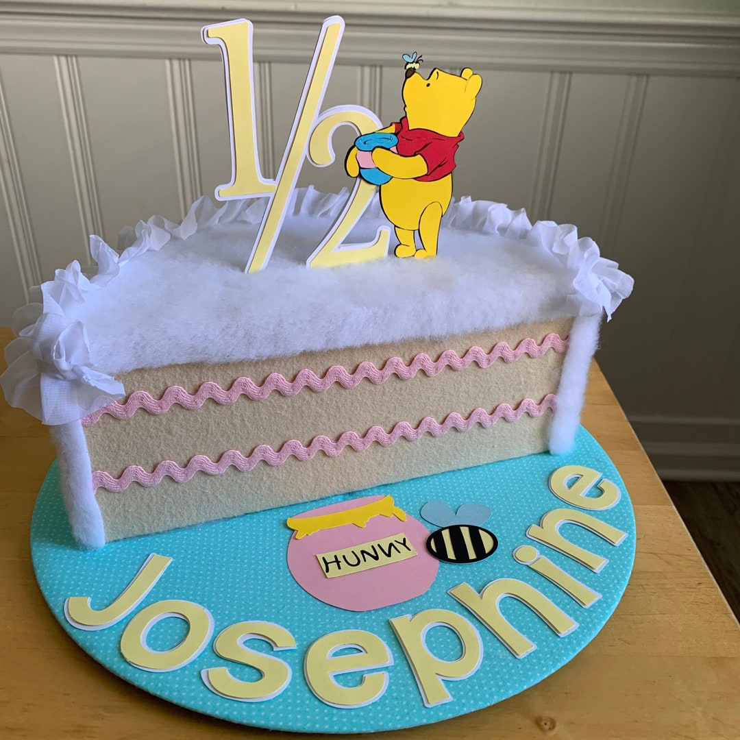 1/2 Birthday Winnie the Pooh Cake PROP, Pooh Bear Half Bday - Etsy