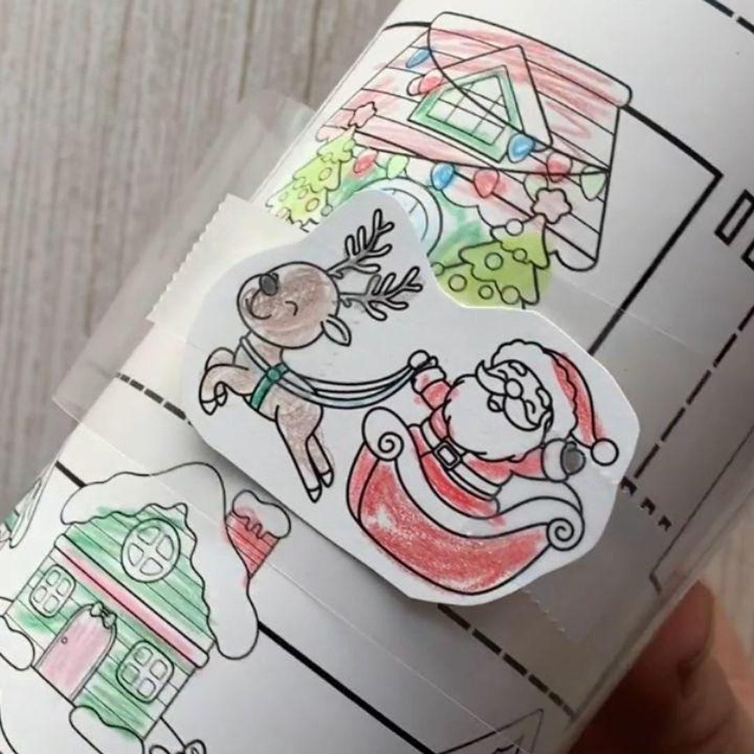 Santa's Christmas Adventure Map - Kids Craft Project - Digital Download ...