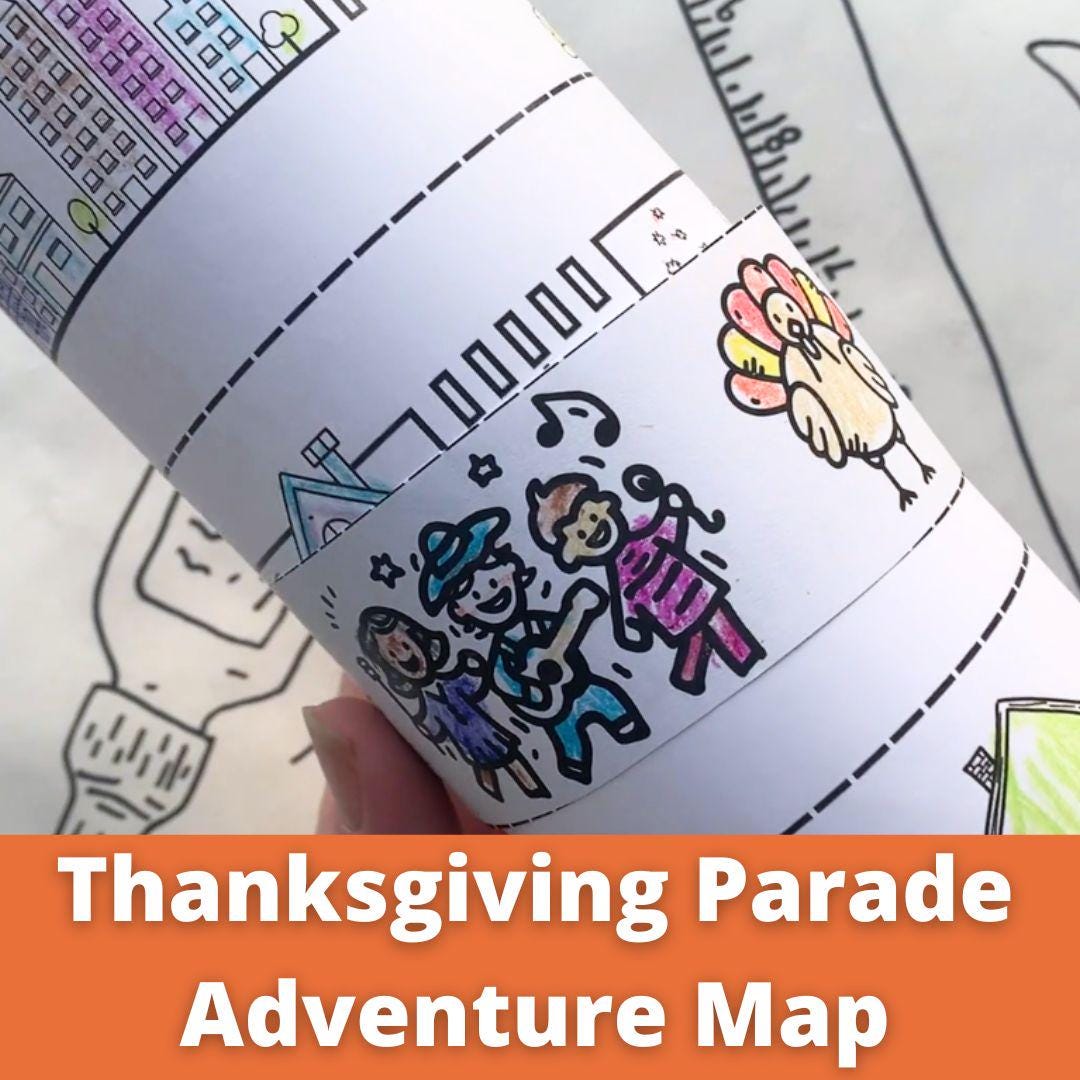 Thanksgiving Parade Adventure Map - Kids Craft Project - Digital ...