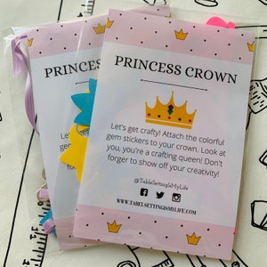 Princess Crown Craft Kit, Party Favor - Etsy