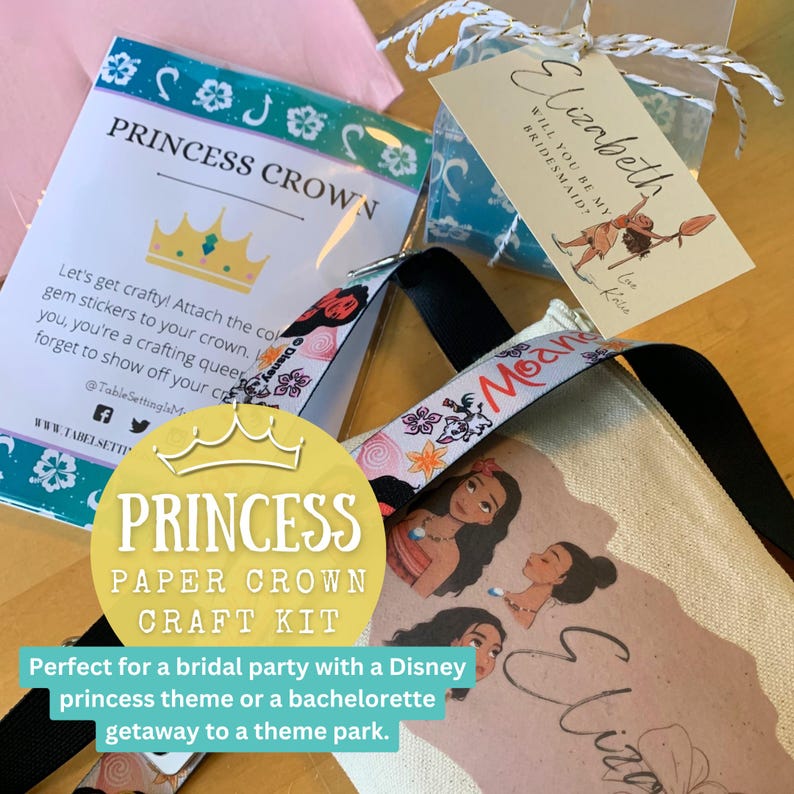 Princess Crown Craft Kit, Moana Inspired Party Favor - Etsy