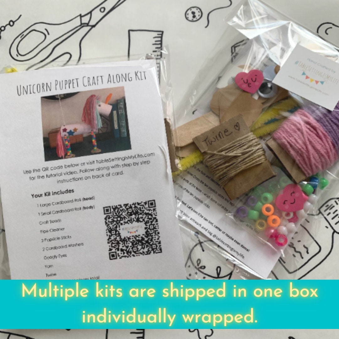 Unicorn Marionette Puppet Craft Along Kit - Etsy