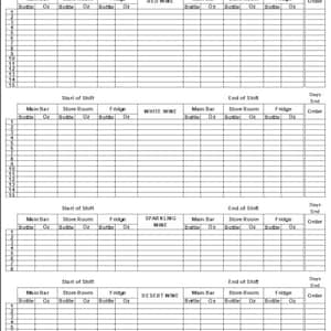 Bar Inventory Sheets Custom Order - Etsy
