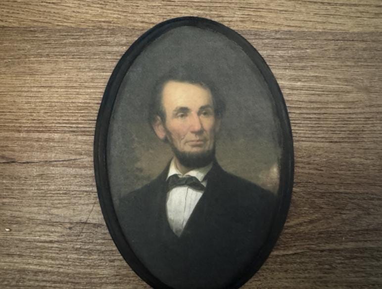 Rustic Abraham Lincoln Sign: Colonial Patriotic Decor. Presidential Art ...