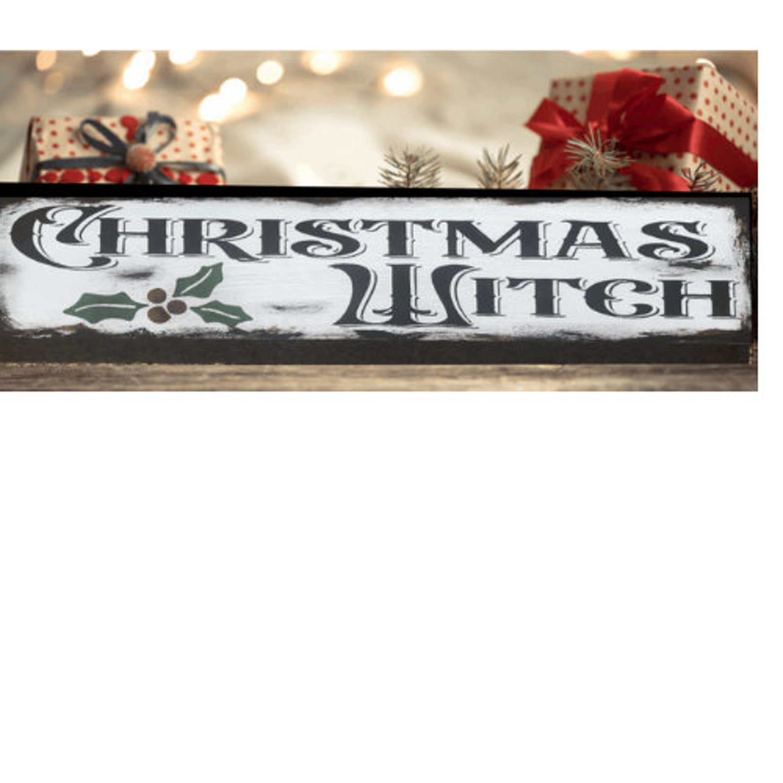 Christmas Witch Sign. Magical Witch Sign. Rustic Farmhouse - Etsy