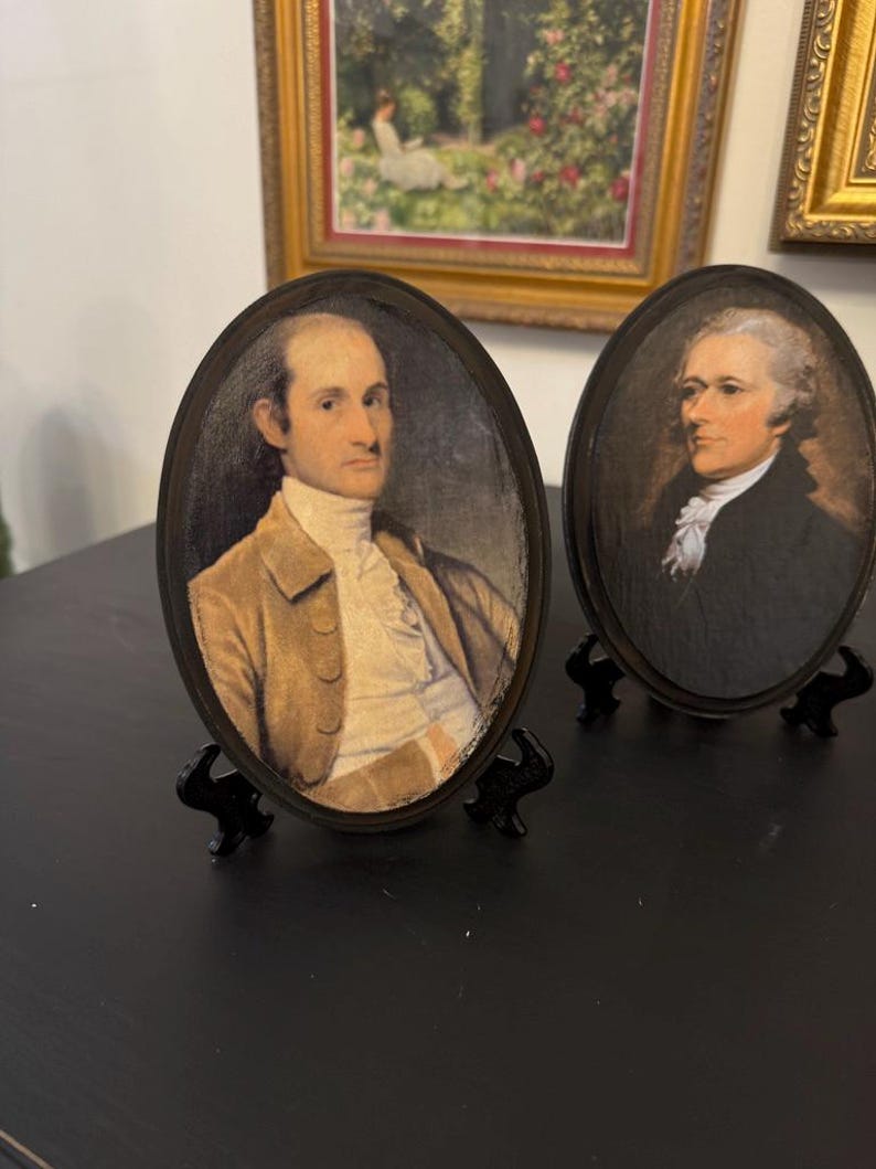 Rustic Founding Fathers Portraits: Colonial, Americana, Wood Signs ...