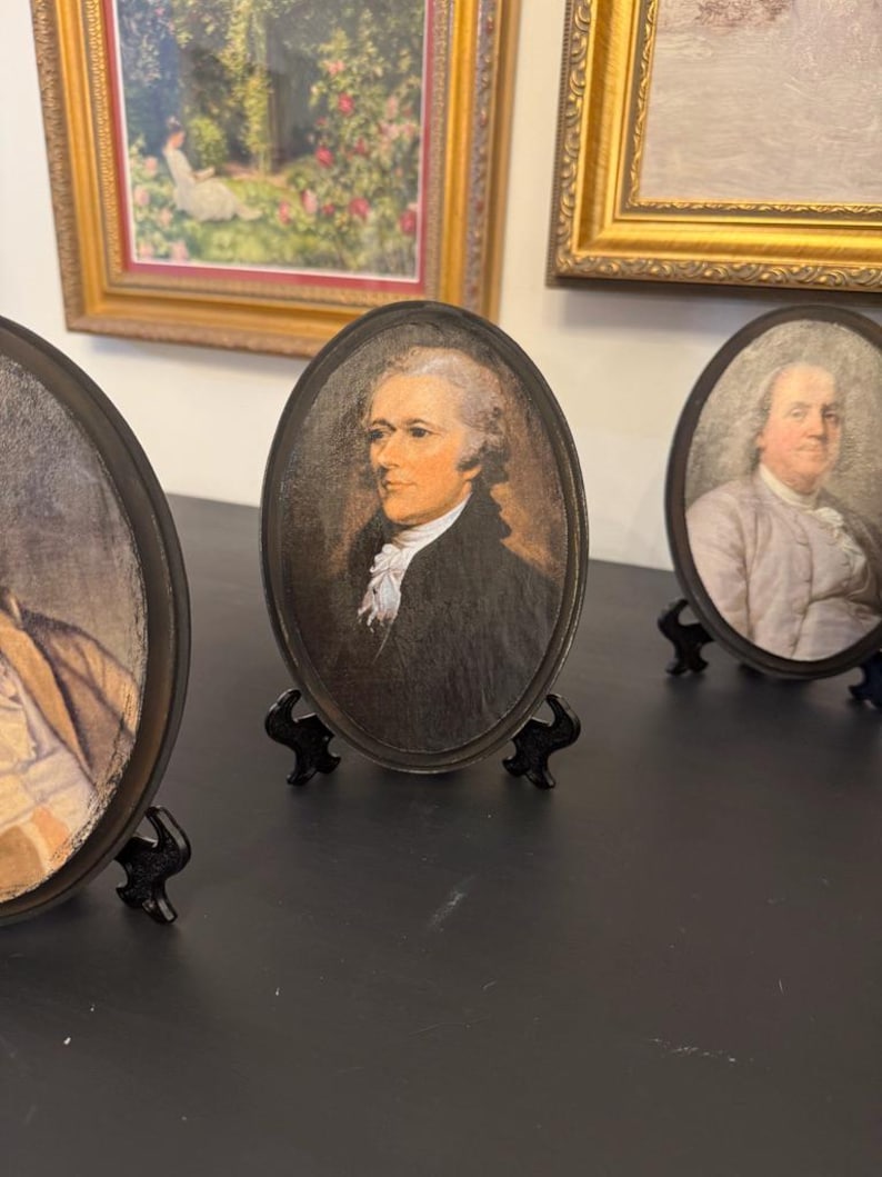 Rustic Founding Fathers Portraits: Colonial, Americana, Wood Signs ...