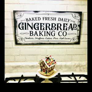 Gingerbread Baking Co. Sign. Great Christmas Decor for Home. Handmade ...