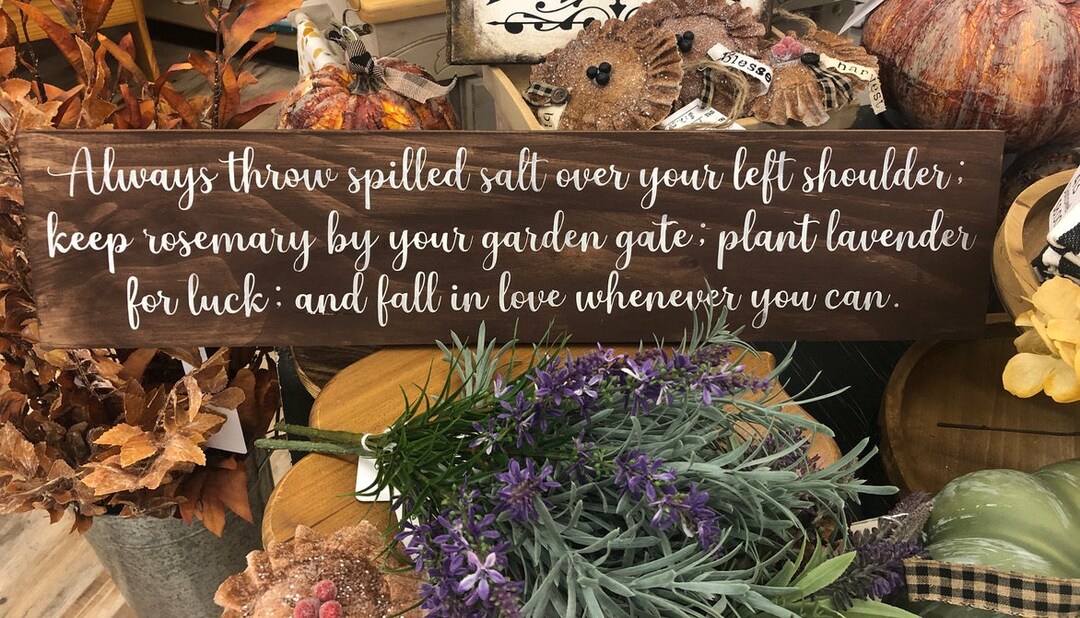 Practical Magic Sign. Always Throw Salt Over Your Left Shoulder ...