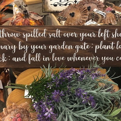 Practical Magic Quote Always Throw Spilt Salt Sign Plaque - Etsy