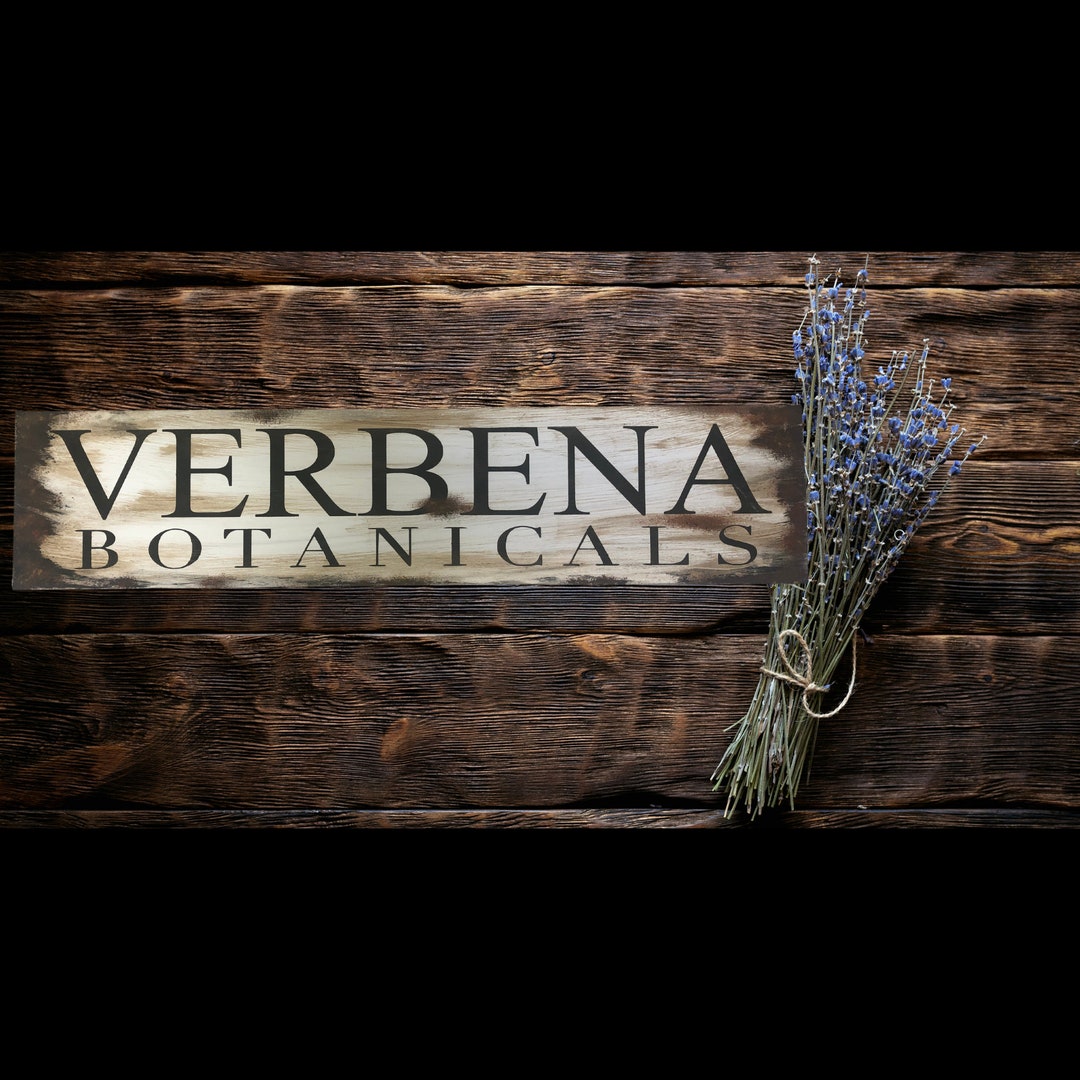 Verbena Botanicals Sign. Rustic Farmhouse Decor. - Etsy