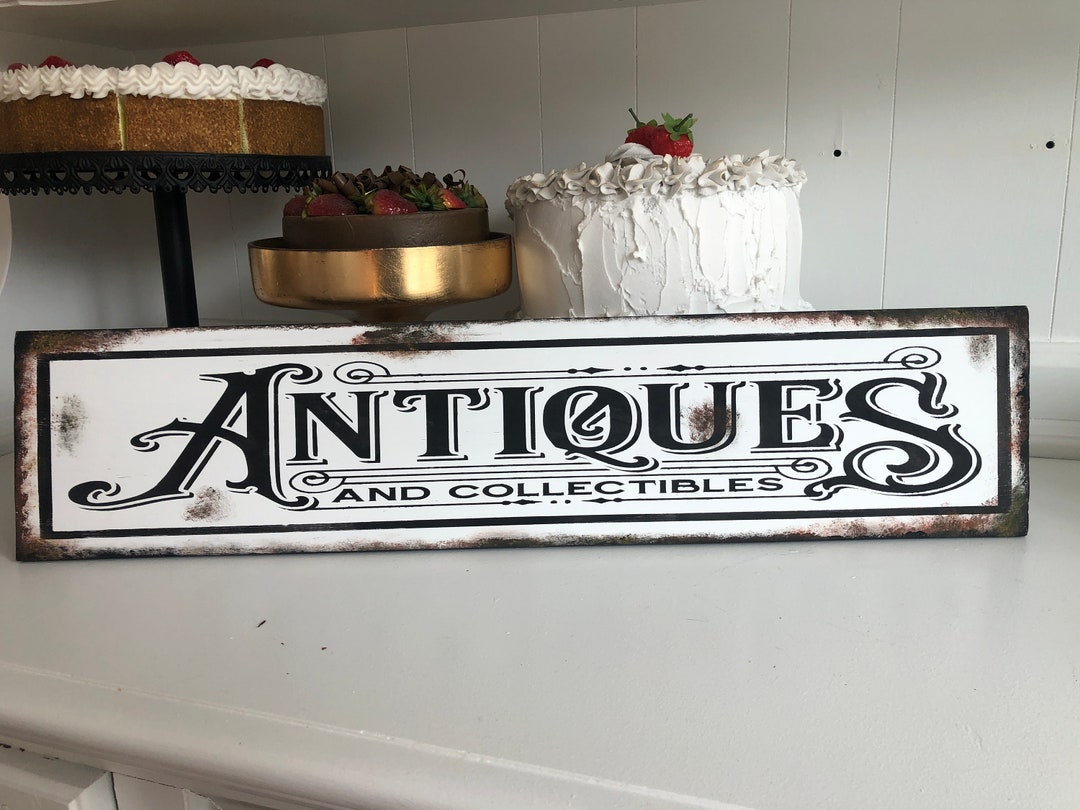 Antiques Sign. Farmhouse Rustic Handpainted Sign. - Etsy