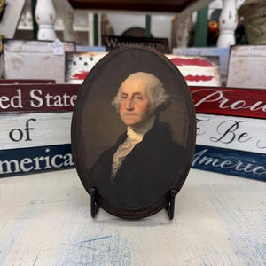 Rustic George Washington Sign: Colonial Patriotic Decor - Etsy