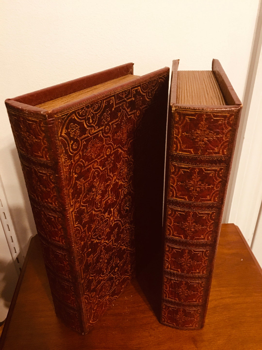 Vintage Book Look Storage Boxes. Lovely. 2 - Etsy