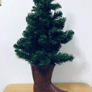 Vintage Christmas Tree in a Cowboy Boot. 23 Inches Tall. Perfect Gift ...
