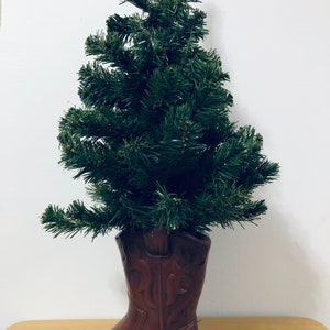 Vintage Christmas Tree in a Cowboy Boot. 23 Inches Tall. Perfect Gift ...