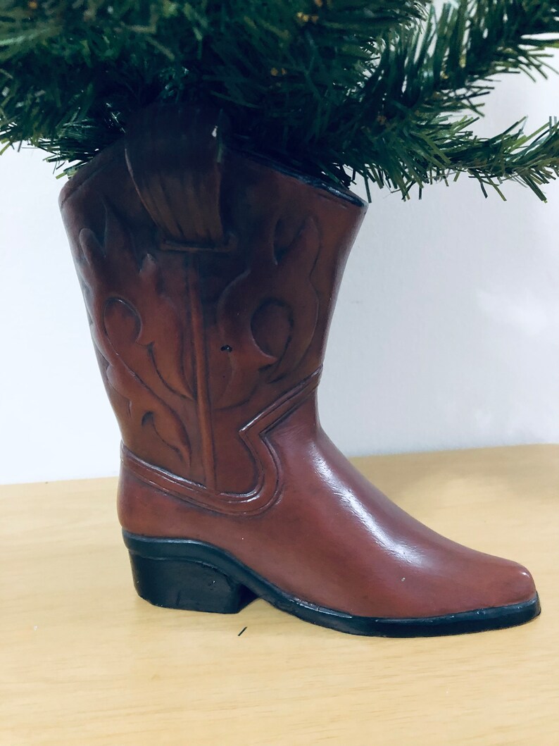 Vintage Christmas Tree in a Cowboy Boot. 23 Inches Tall. Perfect Gift ...