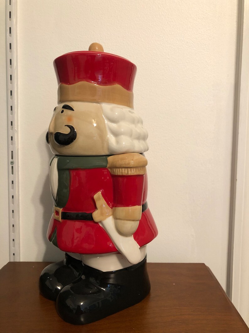 Nut Cracker Cookie Jar. 13 Inches Tall. 7 1/2 Inches Wide. Glossy ...