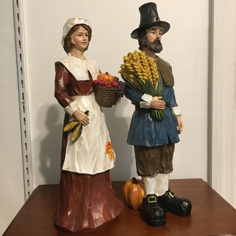 Beautiful Pilgrim Man and Woman. Lovely Pair. 12 Inches Tall. Beautiful ...