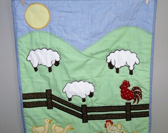 Farm animal quilt | Etsy