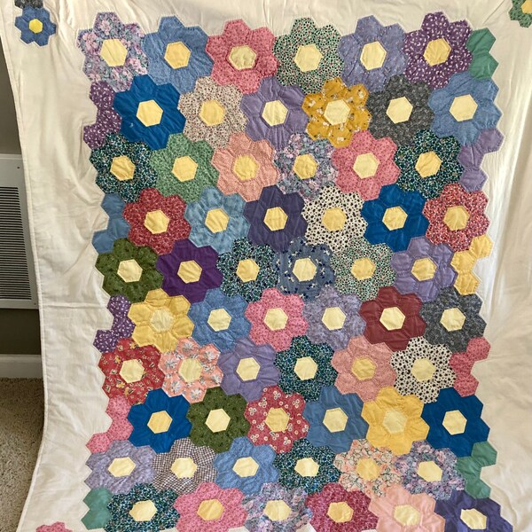 Hexagon Quilt - Etsy