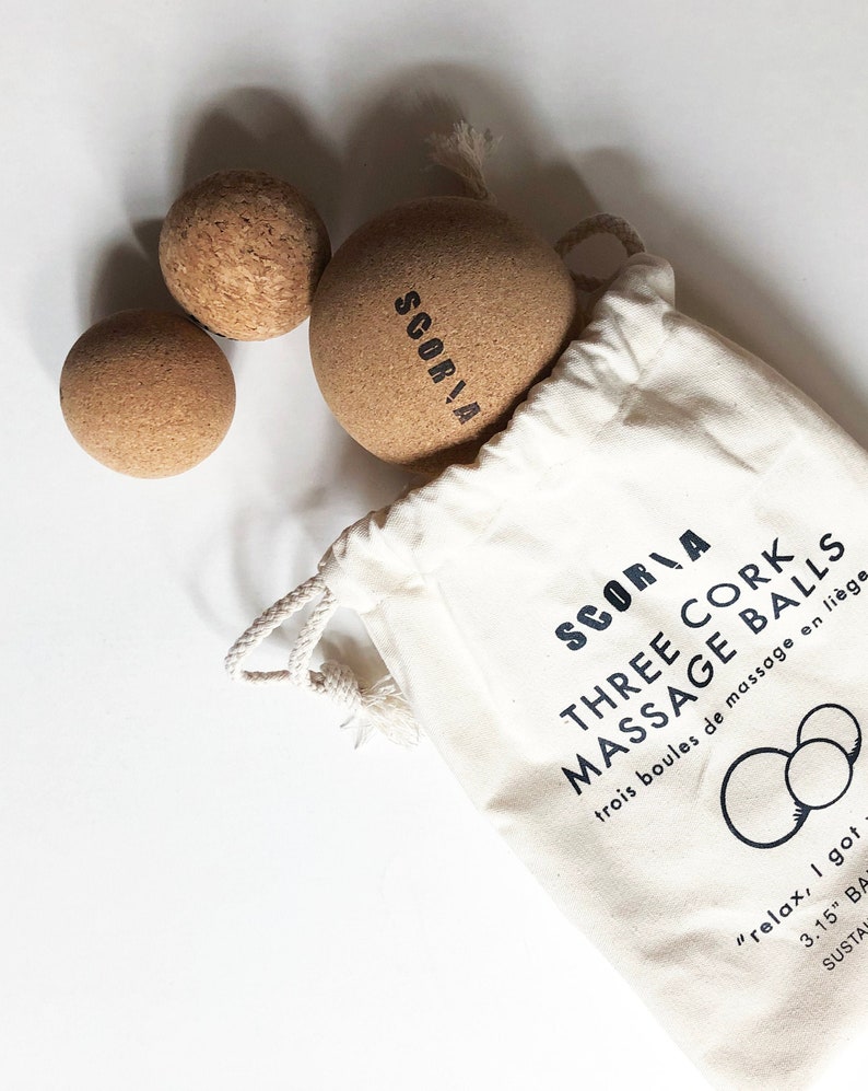 Three Natural Cork Massage Balls (set) - Etsy