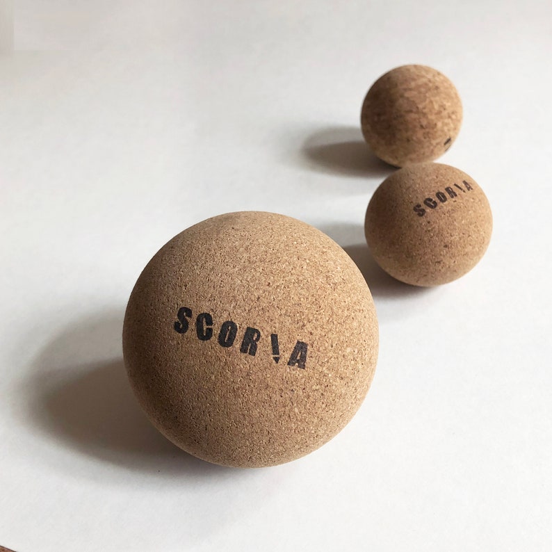 Three Natural Cork Massage Balls (set) - Etsy