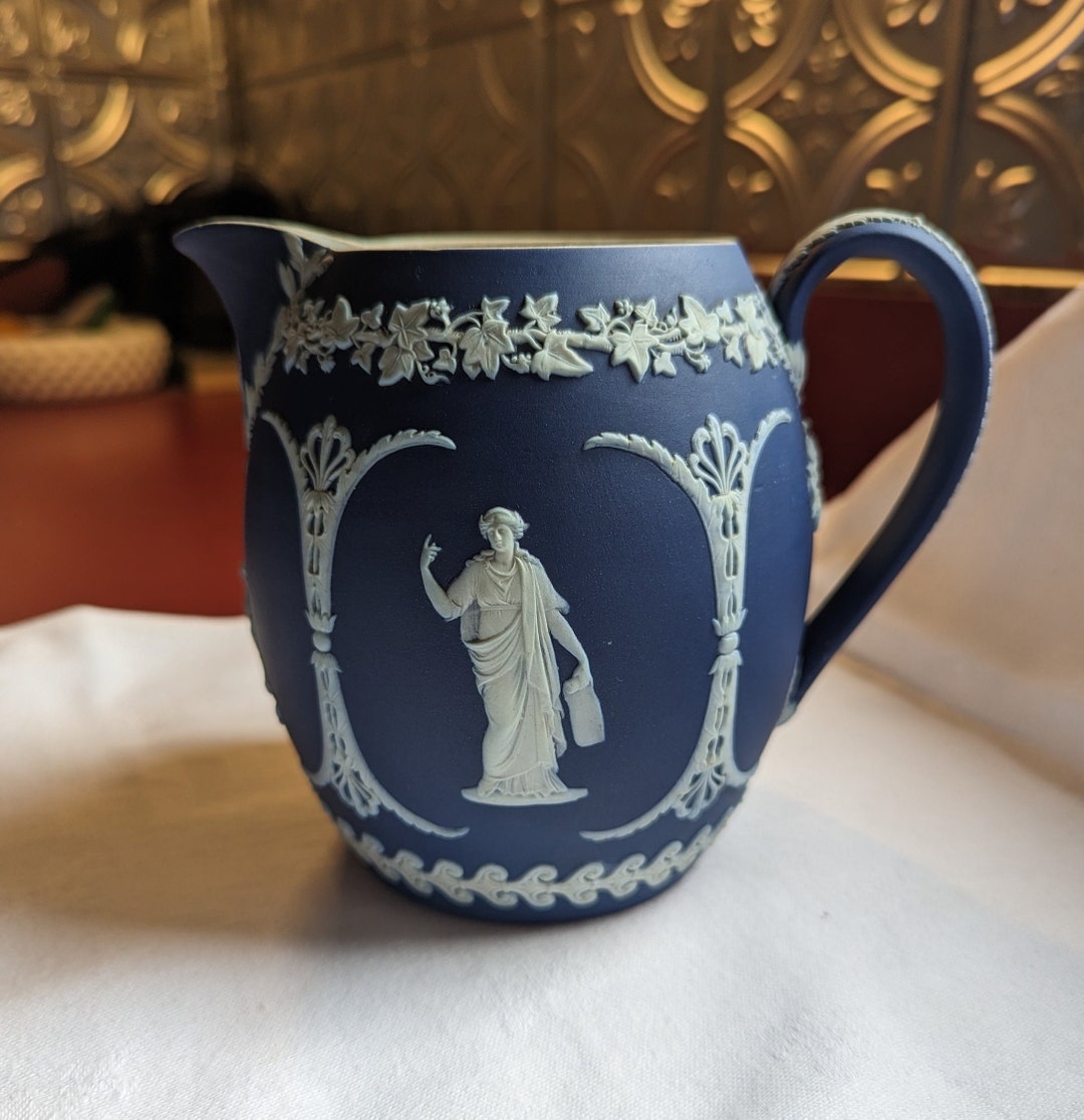 Wedgwood Dark Cobalt Blue Dip Pitcher/creamer - Etsy