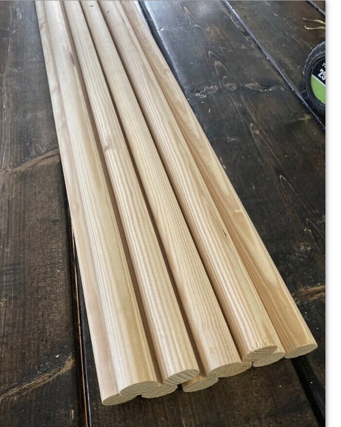 24” Pine Wooden Dowel Rods 7/8" X 24" Multiple Quantities Unfinished ...
