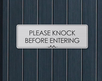 Please knock sign | Etsy