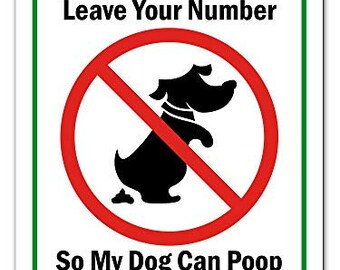 Funny Dog Poop Sign - Etsy