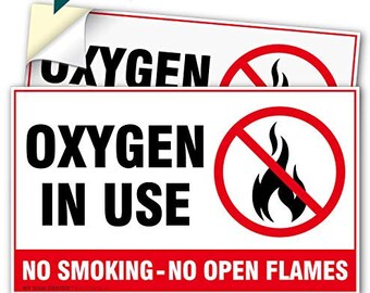 Oxygen in Use Sign - Etsy