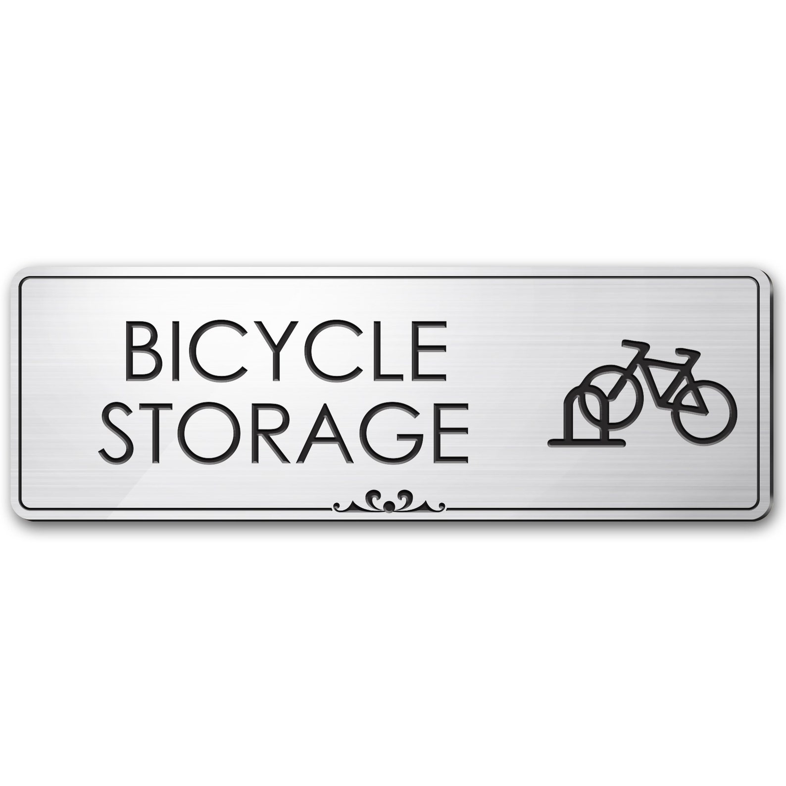 Bicycle Rack Sign Bike Storage Signage 3 x 9 | Etsy