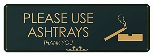 Please Use Ashtrays Laser Engraved Sign 3x9 | Etsy