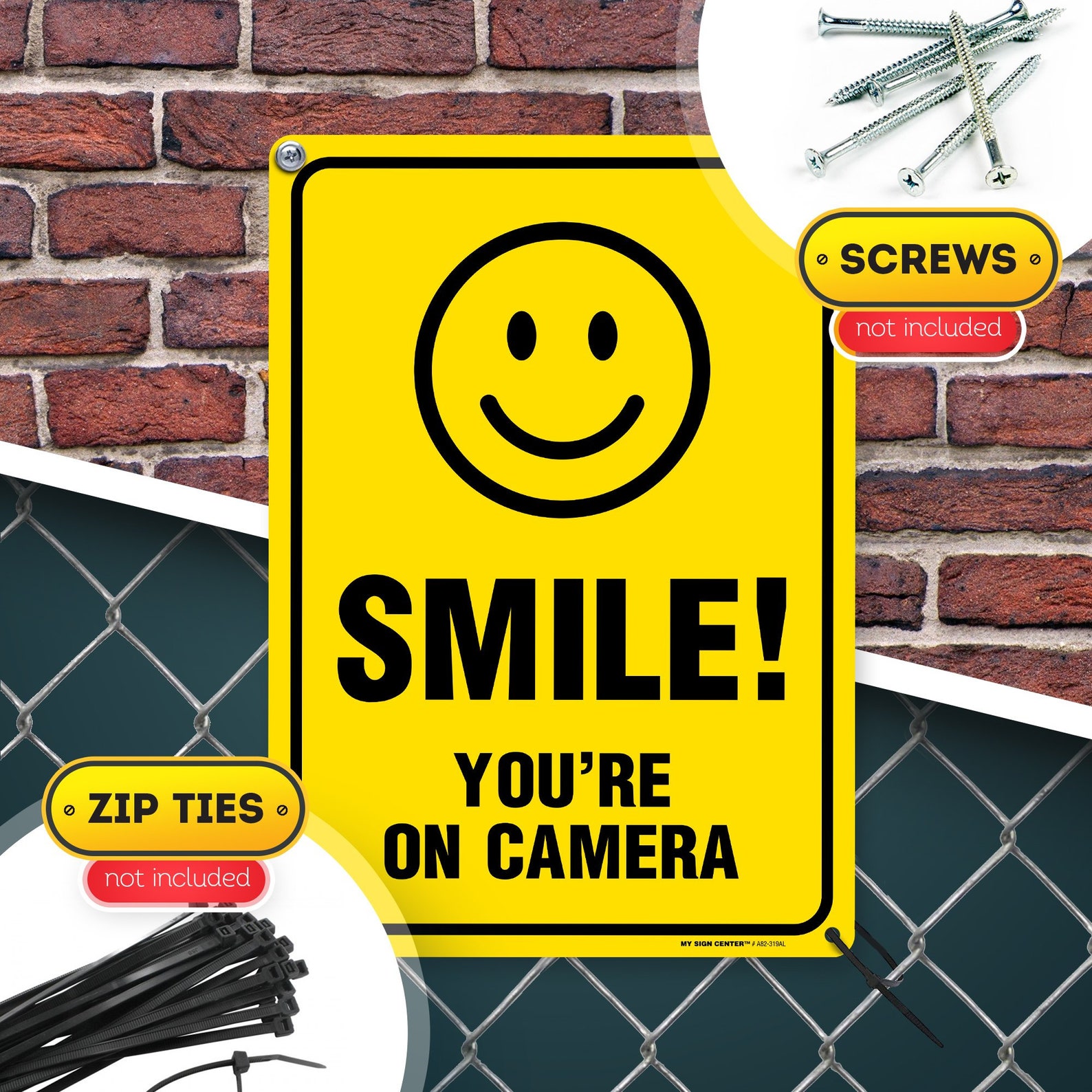 Smile Your on Camera Funny Video Surveillance Sign Made Out - Etsy