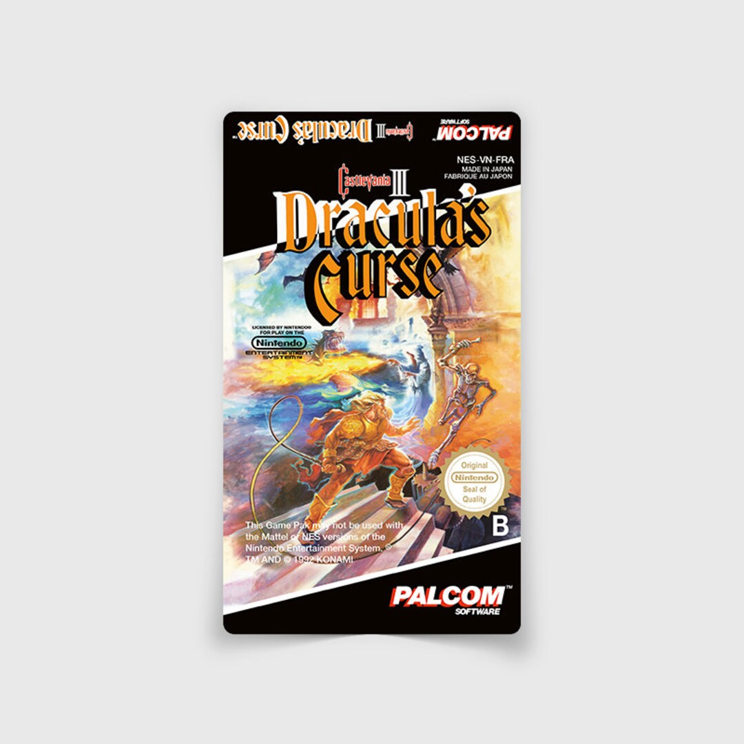 NES Label: Castlevania III - Dracula's Curse - Etsy