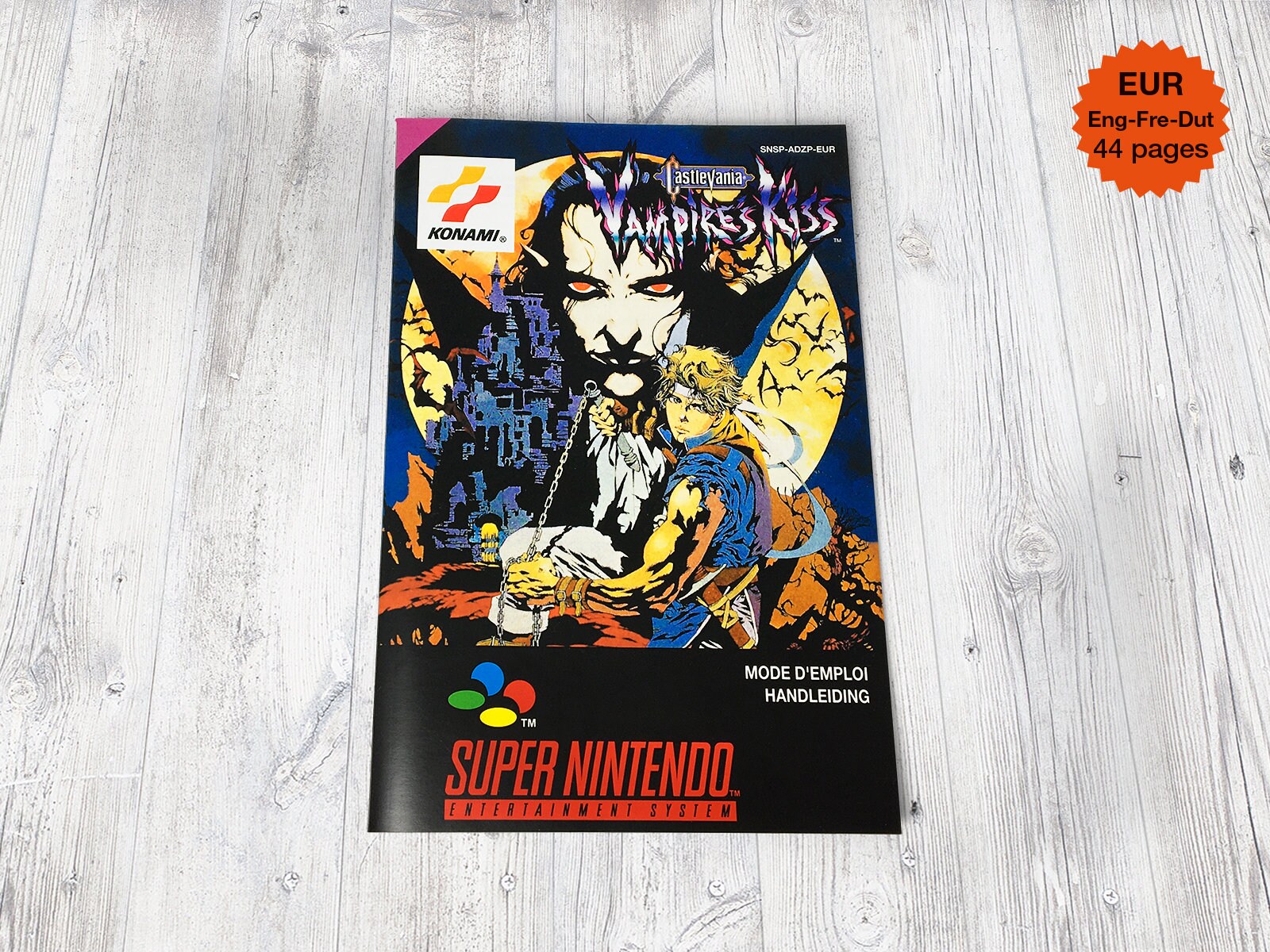 SNES Game Booklet: Castlevania Vampire's Kiss EUR | Etsy