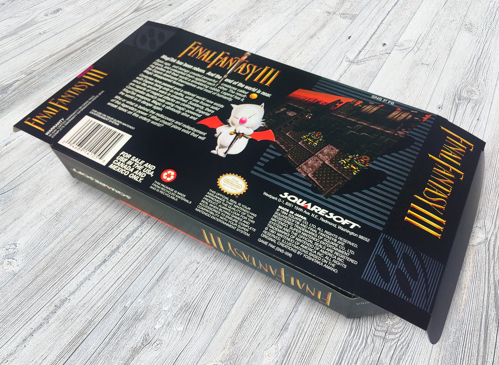 SNES Box: Final Fantasy III USA | Etsy